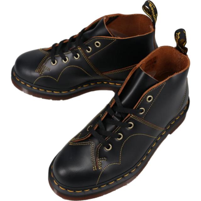 交換・返品 初回時送料無料（沖縄県を除く）ドクターマーチン Dr.Martens CHURCH モンキー ブーツ BLACK ブラック 16054001