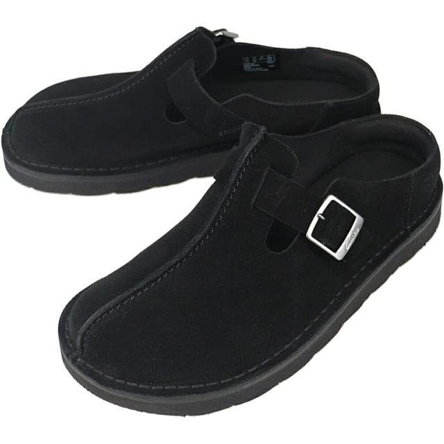 クラークス Clarks ソルスブリーミュール Solsbury Mule ブラックスエード 26180879