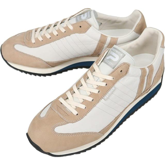 パトリック PATRICK スニーカー マラソン・ヌバック2 MARATHON-NU2 ホワイト/ベージュ WH/BG 507190