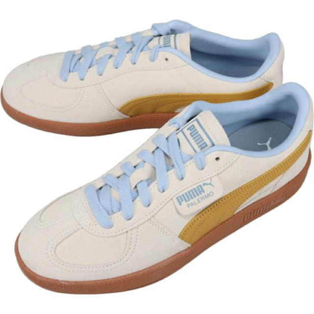 プーマ PUMA スニーカー パレルモ PALERMO ウォームホワイト/アーカイブゴールド 396463 62