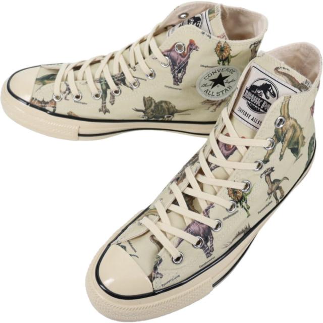 コンバース CONVERSE スニーカー オールスター エイジド DP HI ジュラシックパーク ALL STAR AGED DP HI JURASSIC PARK ナチュラル 1SE696