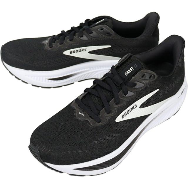 ブルックス BROOKS ランニングシューズ Ghost 17 ゴースト 17 ブラック/ホワイト BRM4423