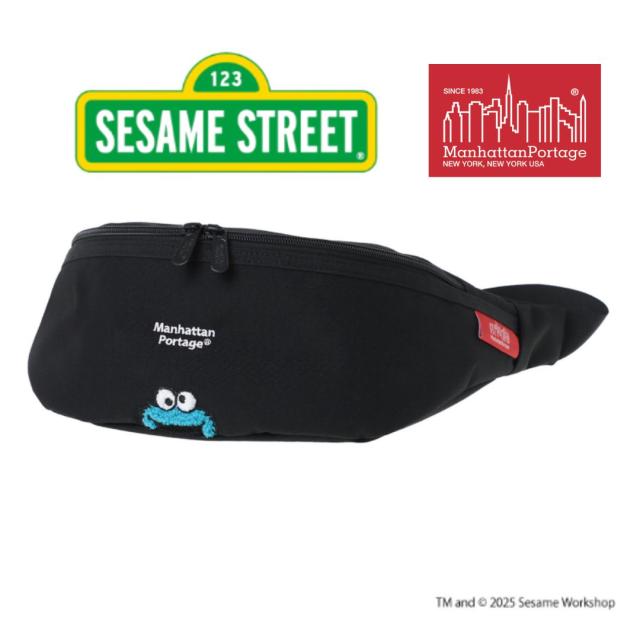 マンハッタンポーテージ Manhattan Portage ブルックリン ブリッジ ウエストバッグ 500D コーデュラ セサミストリート BROOKLYN BRIDGE WAIST BAG 500D CORDURA SESAME ST ブラック 1100-500CD-SST BLK