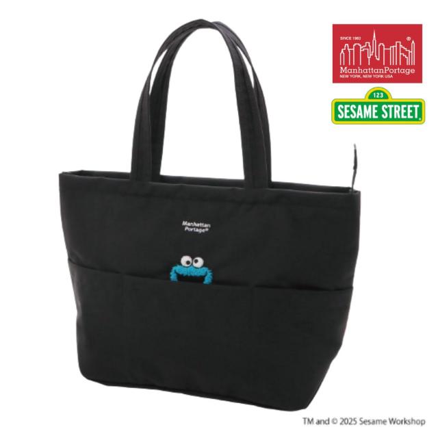 マンハッタンポーテージ Manhattan Portage トンプキンス トートバッグ (MD) 500D コーデュラ セサミストリート TOMPKINS TOTE BAG (MD) 500D CORDURA SESAME ST ブラック 1336Z-500CD-SST BLK