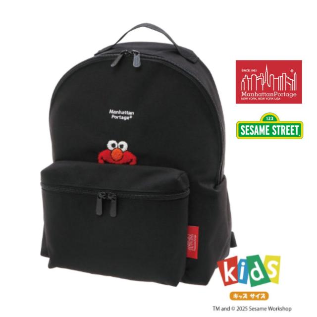 マンハッタンポーテージ Manhattan Portage キディ バッグ アップル バックパック (SM) 500D コーデュラ セサミストリート KIDDIE BIG APPLE BACKPACK (SM) 500D CORDURA SESAME ST ブラック 7208-500CD-SST BLK