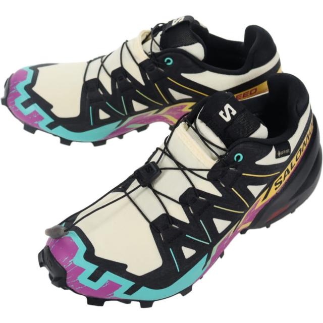 サロモン salomon ウィメンズ トレイルランニングシューズ スピードクロス 6 ゴアテックス SPEEDCROSS 6 GORE-TEX トランスペアレントイエロー/ブラック/ウォーターフォール 478802