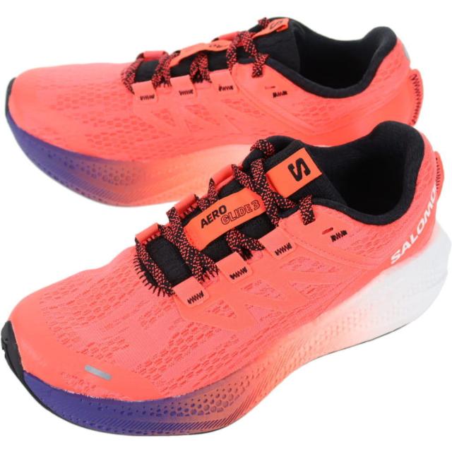 サロモン salomon ランニングシューズ エアロ グライド 3 グラジエント ウィメンズ AERO GLIDE 3 GRADIENT W ネオンフレーム/ホワイト/ブラック 479765