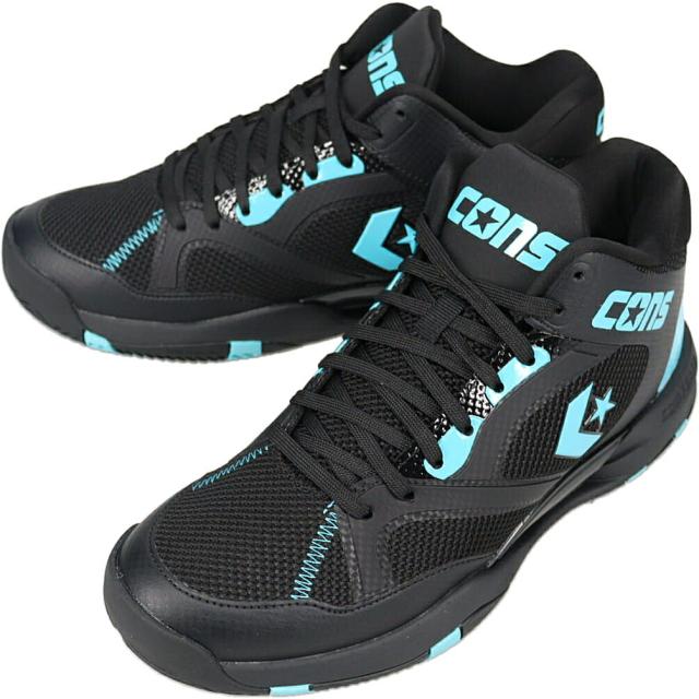 コンバース CONVERSE スニーカー コンズ アクセレレーター MID CONS ACCELERATOR MID ブラック/ティール  バッシュ バスケットシューズ
