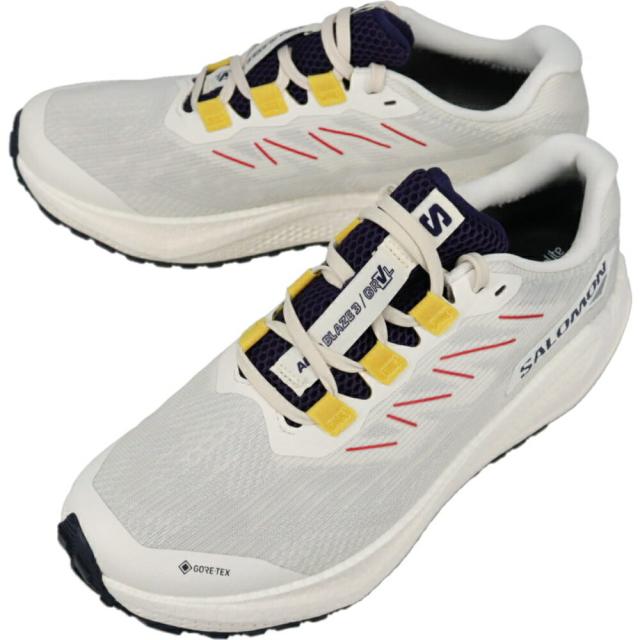 サロモン salomon メンズ ランニングシューズ エアロ ブレイズ 3 グラベル ゴアテックス AERO BLAZE 3 GRVL GORE-TEX バニラアイス/アストラルオーラ/レモン 479532