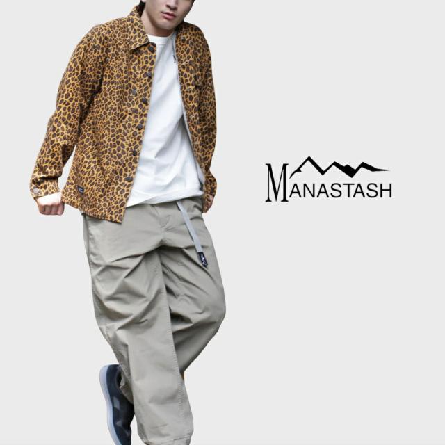 マナスタッシュ MANASTASH ヘンプ ツイル ジャケット レオパード HEMP TWILL JKT LEOPARD 792-5252009 050(ブラウン)
