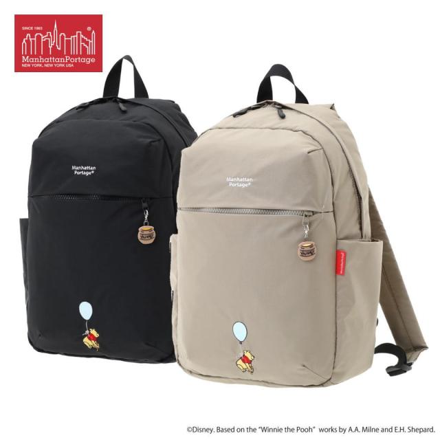 マンハッタンポーテージ Manhattan Portage クイーンズボロ BP ナイロン タッサー クイル 25/プー QUEENSBORO BP NYLON TUSSAH QUILL 25 / POOH ブラック ベージュ 2286-BP-TS-POOH25 BLK BEI