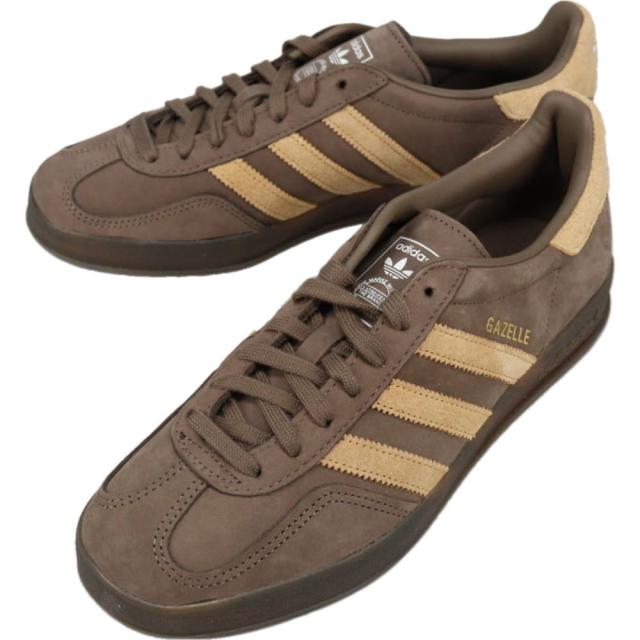 アディダス adidas スニーカー ガゼル インドア GAZELLE INDOOR カーゴブラウン/ゴールデンベージュ/クラウドホワイト JQ8386