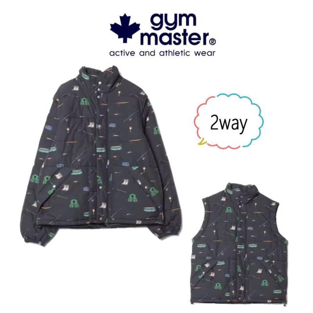 ジムマスター gym master ハッピーペイント中ワタ 2WAYスタンドジャケット G633773 04(グレー系)
