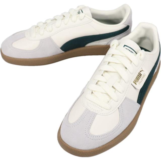 プーマ PUMA スニーカー パレルモ レザー Palermo Lth ウォームホワイト/グリーンテレイン 396464 22