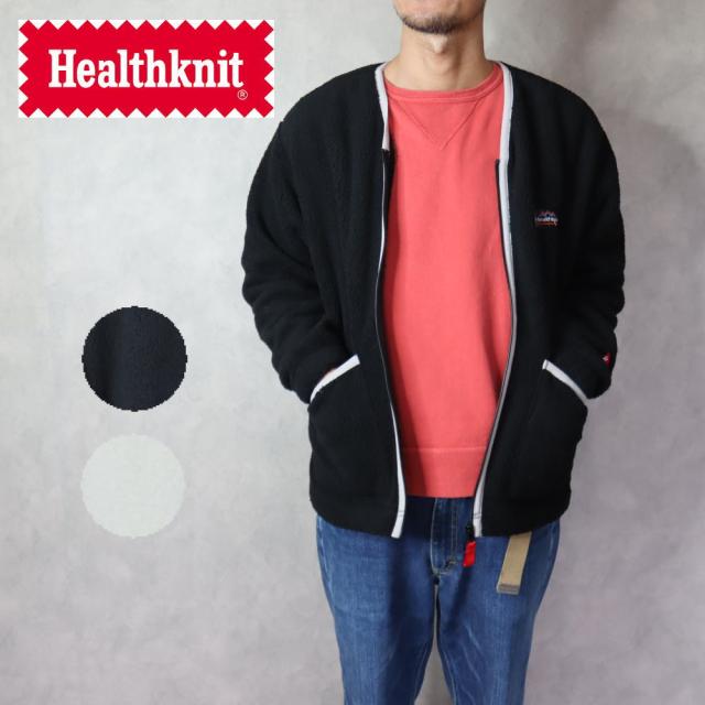 ヘルスニット Healthknit エクスペディション ボア フリース ジップ カーディガン Expedition Boa Fleece Zip Cardigan 55016 ブラック ナチュラル