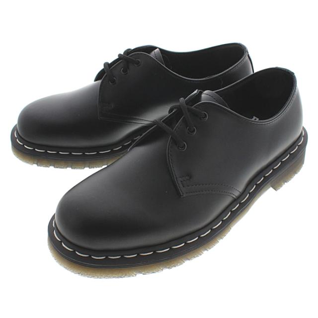 交換返品送料無料 ドクターマーチン Dr.Martens 1461 ホワイトステッチ 3ホールシューズ 1461 WS ブラック 24757001 定番
