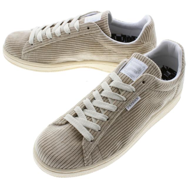 交換返品送料無料 パトリック スニーカー ケベック コーデュロイ ベージュ BLK 502573