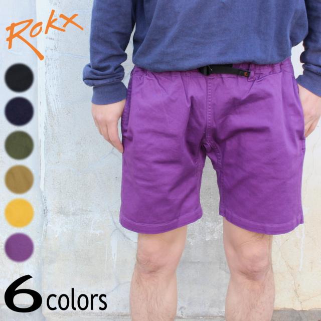 交換送料片道無料 ロックス ROKX エムジー ロックス ショーツ MG ROKX SHORT RXMS193022 ブラック インディゴ オリーブ チノ ゴールド パープル