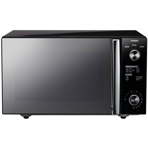 【長期保証付】ツインバード(TWINBIRD) DR-D278B ブラック ミラーガラスフラット電子レンジ 20L