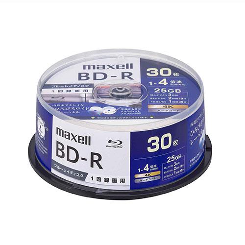 マクセル(maxell) BRV25WPG.30SP 録画用 BD-R ブルーレイディスク 1層 25GB 1回録画 プリンタブル 4倍速 30枚の通販はau PAY マーケット - イー ...