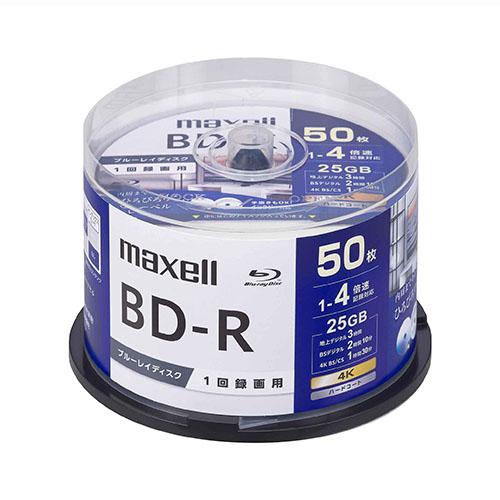 マクセル(maxell) BRV25WPG.50SP 録画用 BD-R ブルーレイディスク 1層 25GB 1回録画 プリンタブル 4倍速 50枚の通販はau PAY マーケット - イー ...