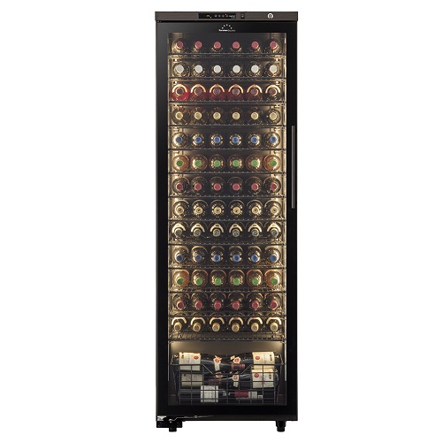 【標準設置料金込】フォルスター(forster) ST-309GL-WK ウッドブラック 90本収納 左開き コンプレッサー式 酷暑対応