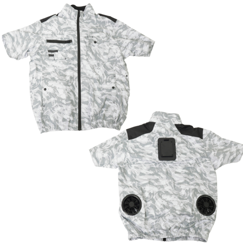 【長期保証付】サンコー(Thanko) 圧倒的に冷える冷蔵服4 2025年モデル 半袖タイプ ストームホワイト フリーサイズ(胸囲118cm 肩幅48cm 着丈68cm) TKWE25SSW