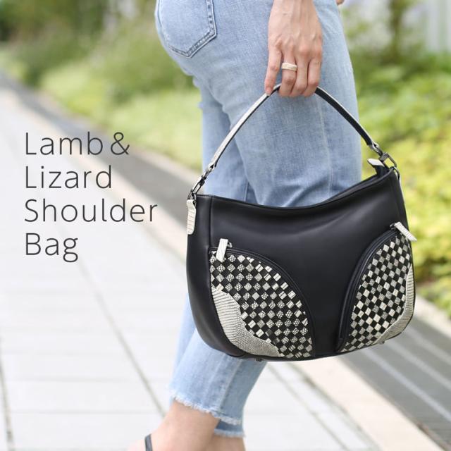 ラム ＆ リザード ハンド バッグ レディース 母の日 プレゼント ハンドバッグ 個性的