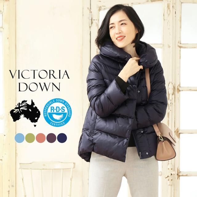 ダウンジャケット レディース ダウン90% 簡易 フード付き 軽量 ヴィクトリアダウン R.D.S 防寒 暖かい 秋冬 アウター ブルゾン コート ショート丈 ダウンコート ライトダウン 大人 トレンド きれいめ (No.08000187)