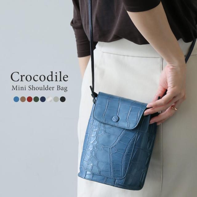 ショルダーバッグ レディース 斜めがけ 大人 軽量 小さめ 上品 クロコダイル 本革 斜めがけバッグ ミニショルダーバッグ 縦型 斜めがけ バッグ ショルダー バッグ ミニ ショルダーバッグ 鞄 軽い かばん プレゼント ギフト 4FA(06001911r)