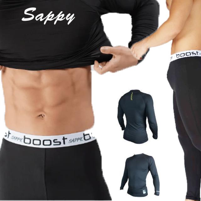 SAPPY BOOST ロングコンプレッション ロングタイツスパッツ M-LL ブラック 送料無料 サピー ブーストの通販はau PAY ...