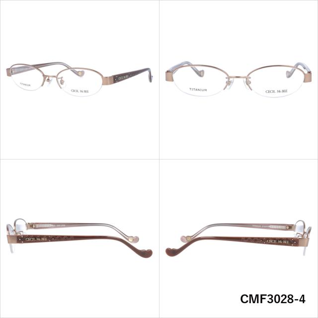 セシルマクビー メガネフレーム オーバル型 伊達メガネ CECIL McBEE