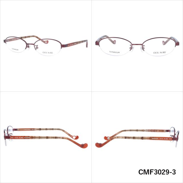 セシルマクビー メガネフレーム オーバル型 伊達メガネ CECIL McBEE