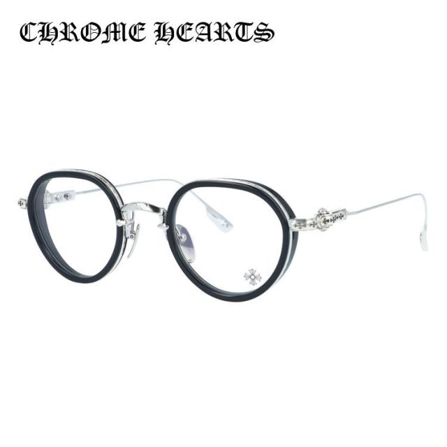 クロムハーツ メガネフレーム 伊達メガネ CHROME HEARTS SEX T-9 BK/SS 47 CHクロス ボストン ユニセックス メンズ レディース