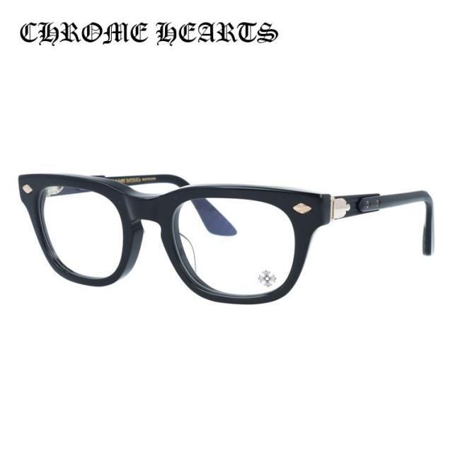 クロムハーツ メガネフレーム 伊達メガネ アジアンフィット CHROME HEARTS BAGGINS BK-P-18KGP 51 フレアニー ウェリントン ユニセックス メンズ レディース
