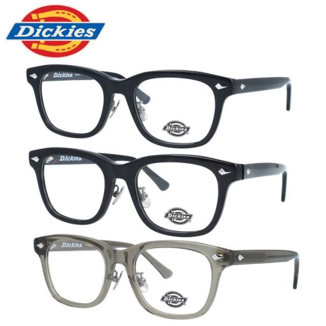 ディッキーズ メガネフレーム 伊達メガネ アジアンフィット 調整可能ノーズパッド Dickies DKF 5010 51 全3カラー スクエア ユニセックス メンズ レディース
