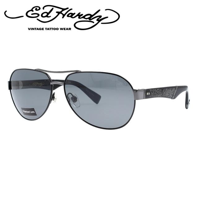 【訳あり】エドハーディー サングラス EdHardy クロウリングドラゴン3 CRAWLING DRAGON 3 BLACK （偏光） メンズ レディース UVカット メガネ