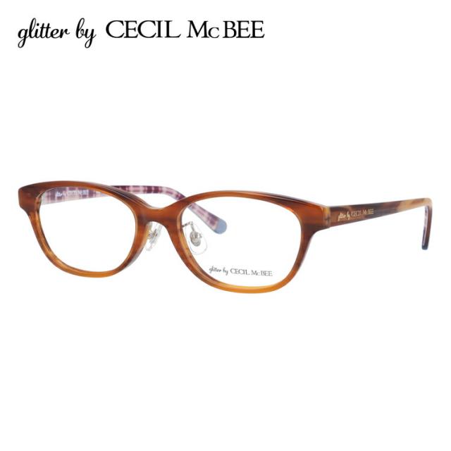 glitter by CECIL McBEE グリッターバイセシルマクビー GCF 7503-2 50サイズ レディース メガネ 眼鏡 シンプル かわいい オーバル型 度付き 度なし UVカット 紫外線 サングラス 伊達 ダテ