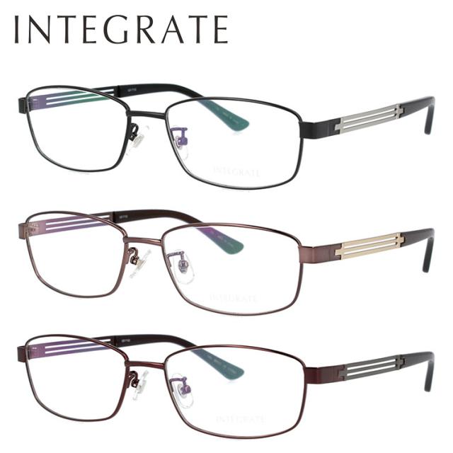 メガネ 眼鏡 おしゃれ INTEGRATE インテグレート IGF 7103 全3色 57サイズ スクエア型 レディース 女性 UVカット 紫外線 ブランド サングラス 伊達
