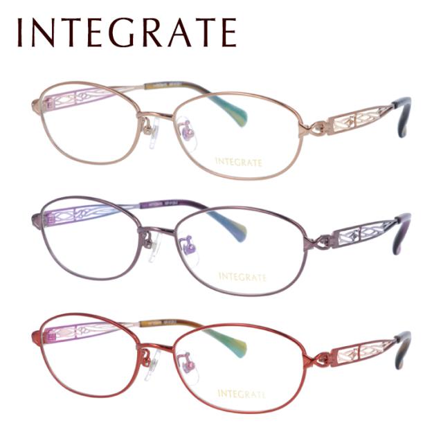 メガネ 眼鏡 度付き 度なし おしゃれ INTEGRATE インテグレート IGF 8125 全3色 52サイズ オーバル型 レディース 女性 UVカット 紫外線 ブランド サングラス 伊達 ダテ