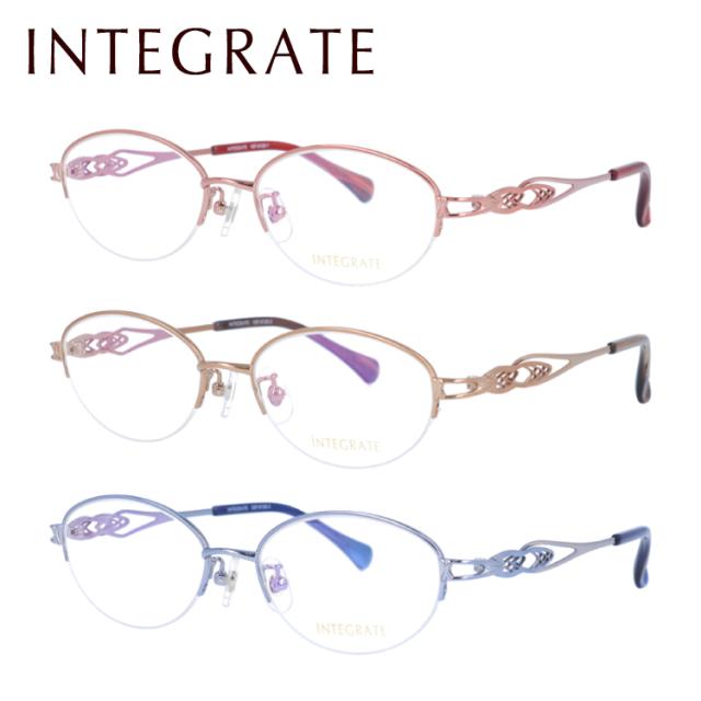 メガネ 眼鏡 度付き 度なし おしゃれ INTEGRATE インテグレート IGF 8126 全3色 50サイズ オーバル型 レディース 女性 UVカット 紫外線 ブランド サングラス 伊達 ダテ