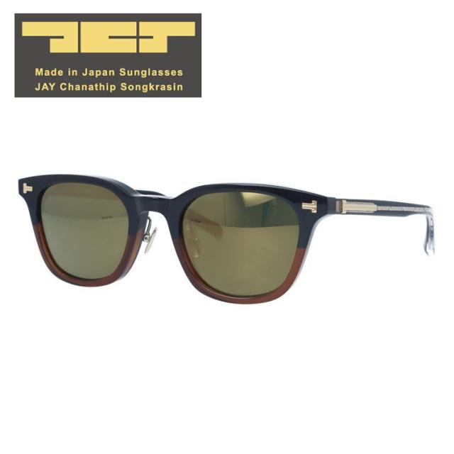 ジェイ サングラス ミラーレンズ JAY JAY-3 BLACK BROWN/GDM 49 ウェリントン 日本製 チャナティップモデル ユニセックス メンズ レディース 国内正規品