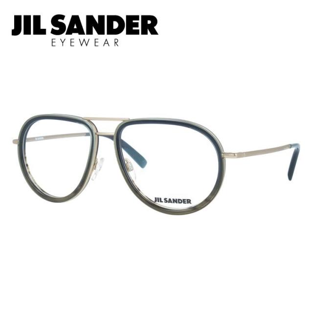 JIL SANDER メガネフレーム ティアドロップ型 伊達メガネ ジル・サンダー 伊達 眼鏡 J2008-C 57 メンズ レディース ファッションメガネ ハイブランド