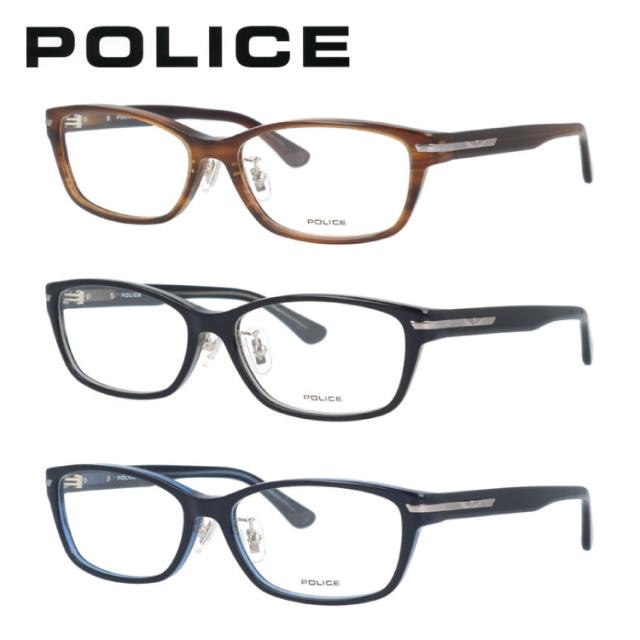 【国内正規品】ポリス メガネフレーム 伊達メガネ アジアンフィット POLICE VPLL94J 55サイズ スクエア型 ユニセックス メンズ レディース