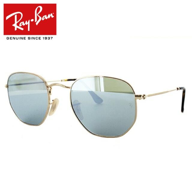 【国内正規品】レイバン サングラス ヘキサゴン型 Ray-Ban フラットレンズ ミラー RB3548N 001/30 51 HEXAGONAL ヘキサゴナル メンズ レディース RAYBAN 運転 アウトドア レジャー ブランドサングラス UVカット