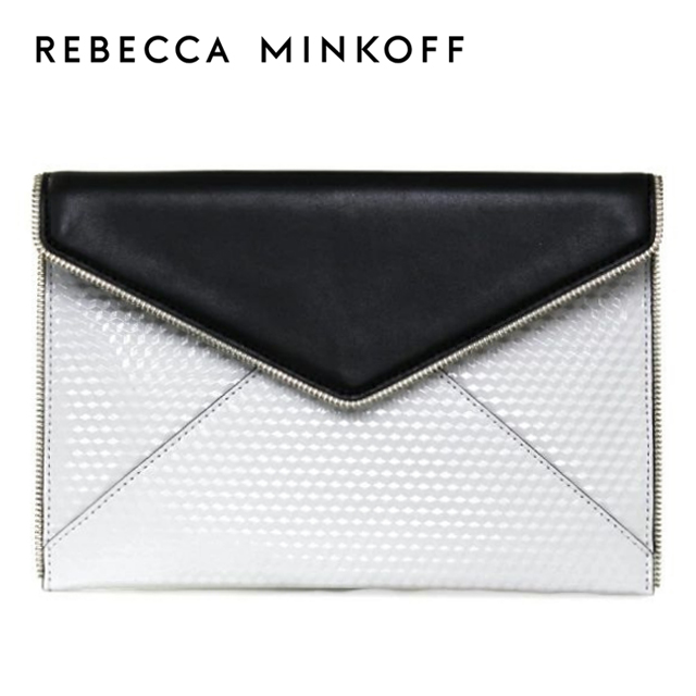 レベッカミンコフ クラッチバッグ REBECCAMINKOFF HS15FOLC17 004 ブラック/ホワイト BLACK/WHITE LEO CLUTCH Rebecca Minkoff レディース 革 プレゼント 記念日