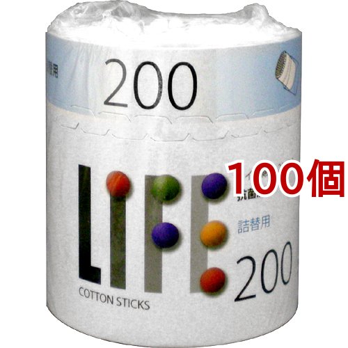 ライフ 綿棒詰め替え用(200本入*100個セット)[綿棒 その他]