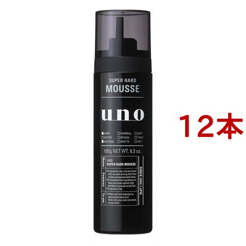ウーノ スーパーハード ムース(180g*12本セット)[ヘアムース]