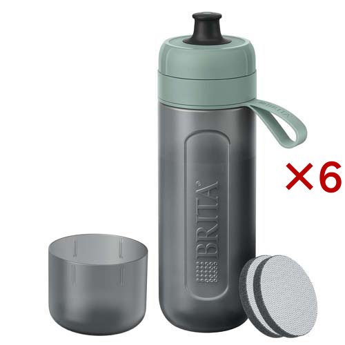 ブリタ 水筒 ボトル型浄水器 アクティブ ダークグリーン 600ml カートリッジ2個付き(6セット)[浄水器 その他]