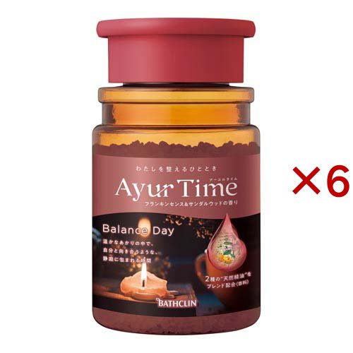アーユルタイム バランスデイ ボトル(520g×6セット)[バスソルト]